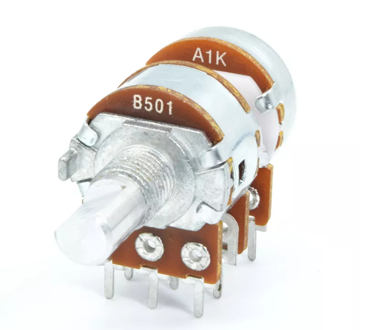 Dual 250v A10k Potentiometer 6 Pin 16mm